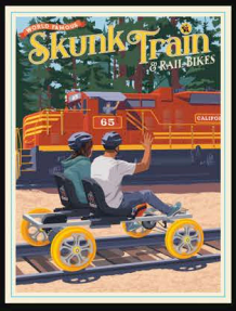 Skunk Train & Railbikes Poster